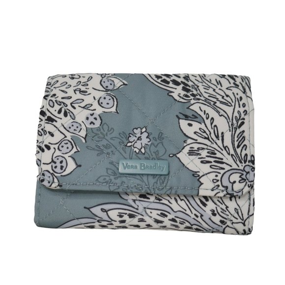 Vera Bradley | Bags | Vera Bradley Riley Rfid Compact Tiger Lily Blue ...